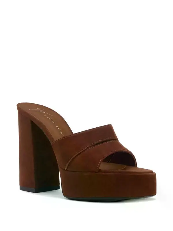 GIUSEPPE ZANOTTI Cut-out Platform Sandals - Brown