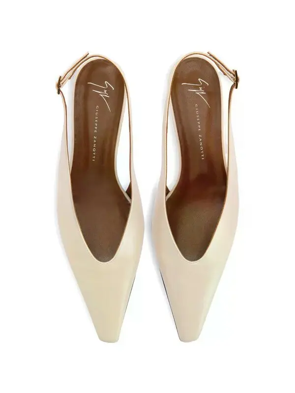 GIUSEPPE ZANOTTI Virginia Slingback Ballet Flats - White