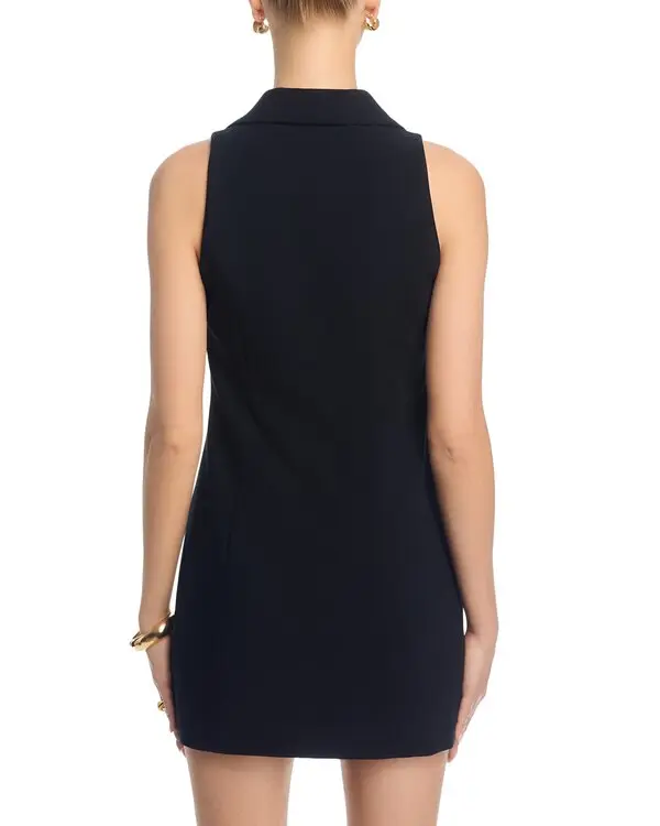 French Connection Whisper Double Breasted Halter Minidress - Black