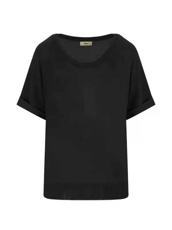 Herno Pleated Round-neck T-shirt