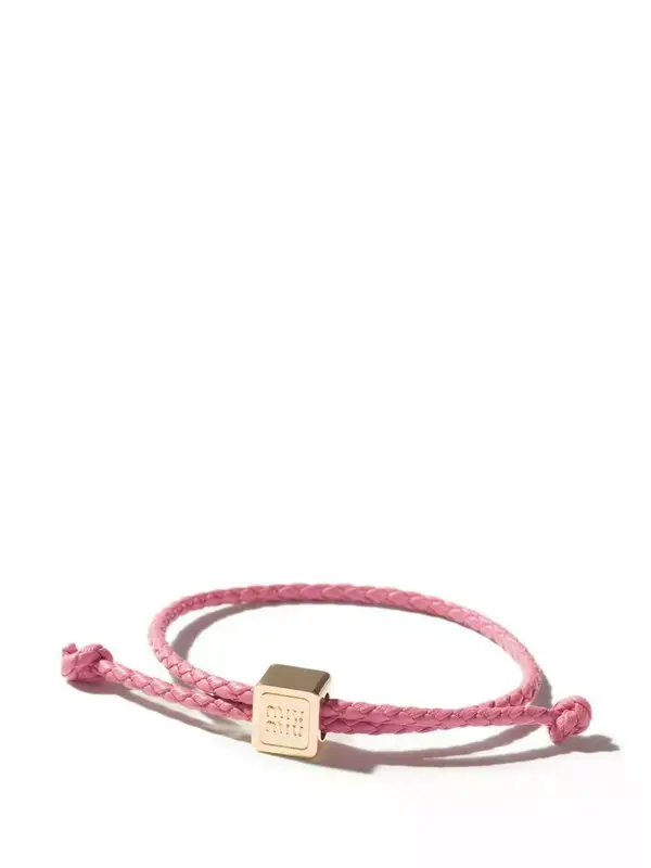 Miu Miu Leather Bracelet - Gold