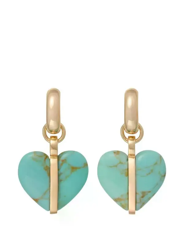 ROXANNE ASSOULIN Heart-stone Earrings - Gold