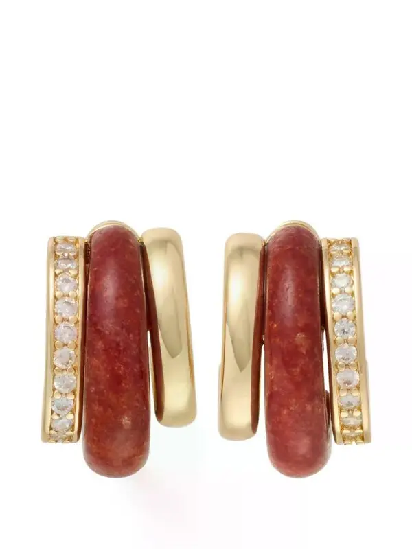 ROXANNE ASSOULIN The Stone Huggie Earrings - Gold