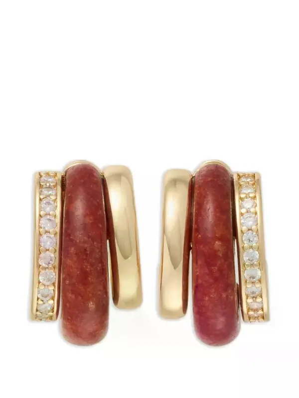 ROXANNE ASSOULIN The Stone Huggie Earrings - Gold