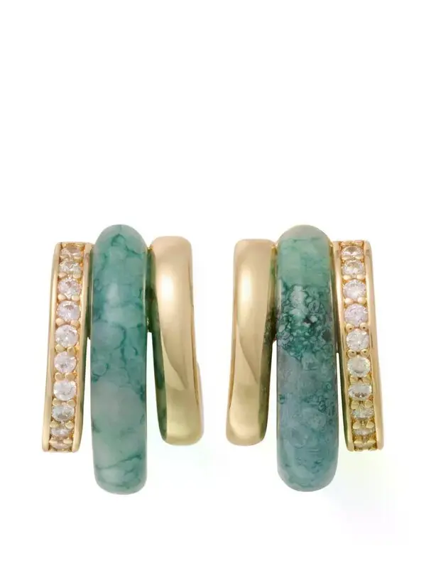 ROXANNE ASSOULIN Stone Huggie Earrings - Gold