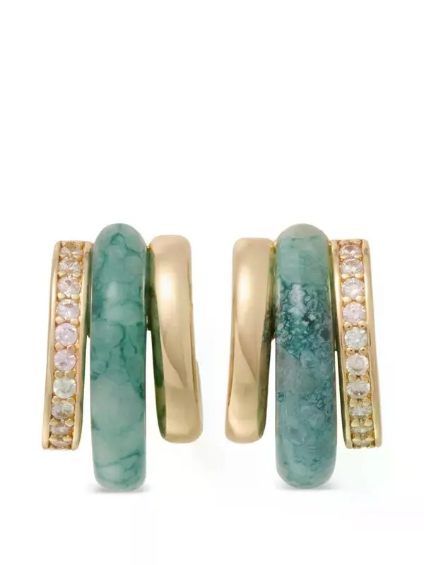 ROXANNE ASSOULIN Stone Huggie Earrings - Gold