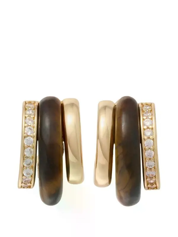 ROXANNE ASSOULIN The Stone Huggie Earrings - Gold