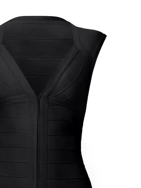 Herve Leger Sleeveless Zip Dress
