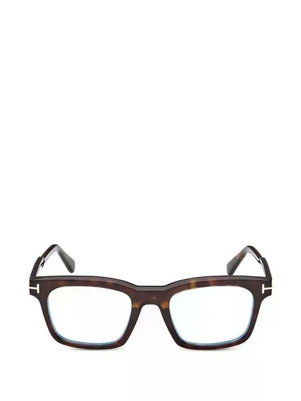TOM FORD Square Frame Glasses - Brown