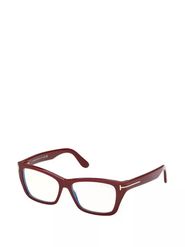 TOM FORD T-logo Square-frame Glasses - Red