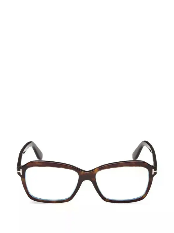TOM FORD Rectangle-frame Glasses - Brown
