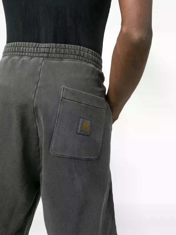 Carhartt Work In Progress Logo-patch Elasticated-waist Shorts - Grey