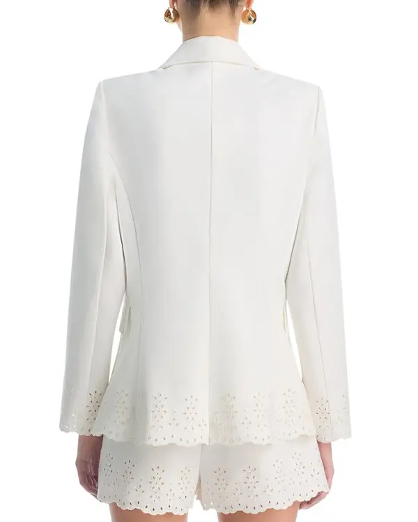 Aqua Eyelet Blazer