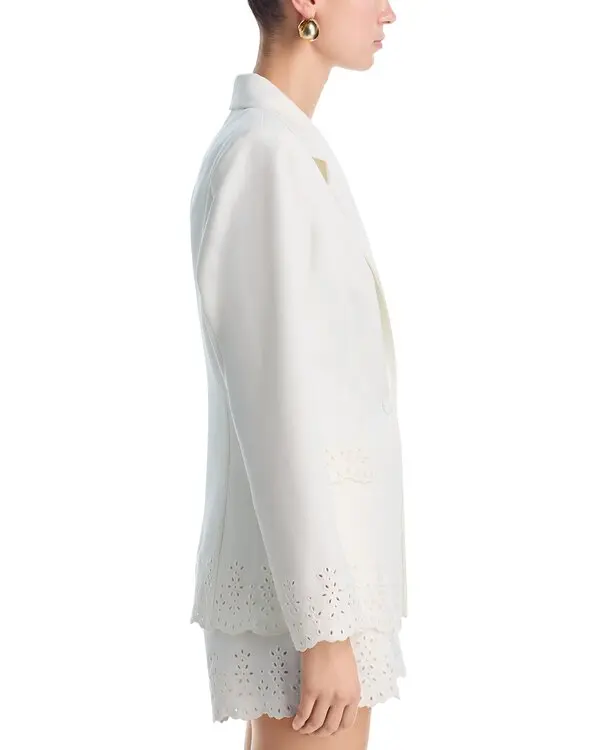 Aqua Eyelet Blazer