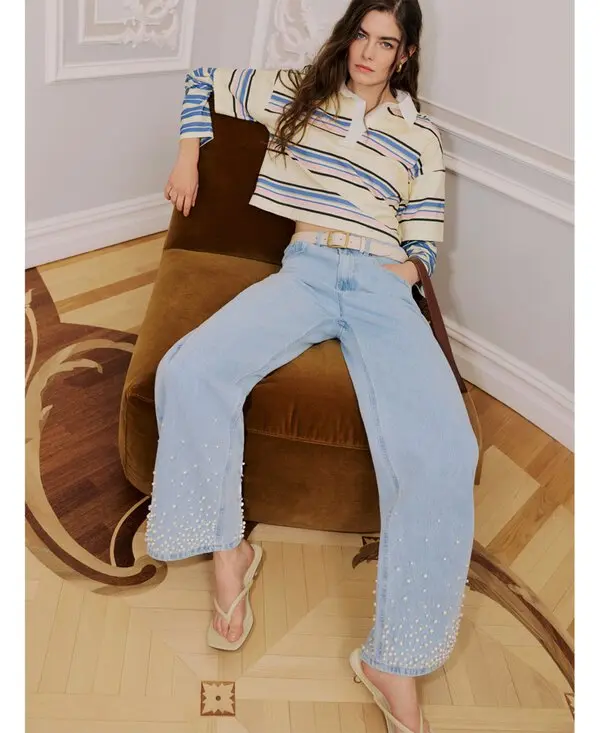 Aqua Multi Stripe Layered Long Sleeve Tee
