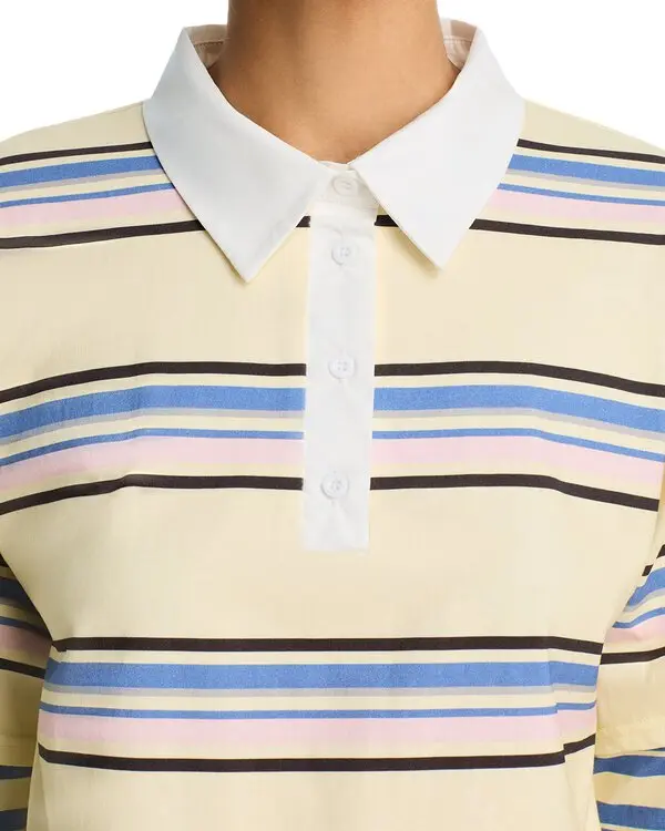 Aqua Multi Stripe Layered Long Sleeve Tee