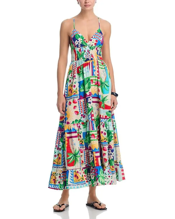 Aqua Voile Tiered Maxi Dress