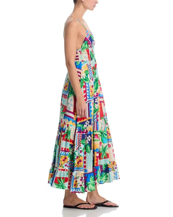 Aqua Voile Tiered Maxi Dress