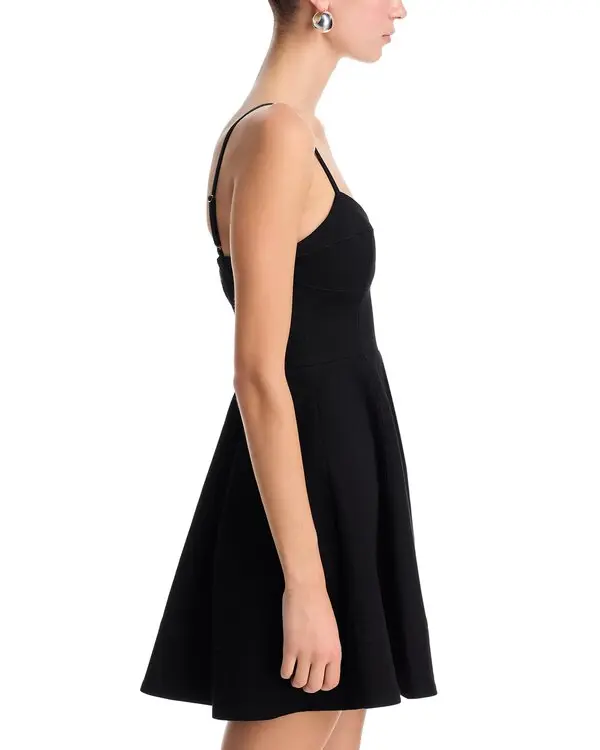 Aqua Denim Bustier Mini Dress - Black | Editorialist