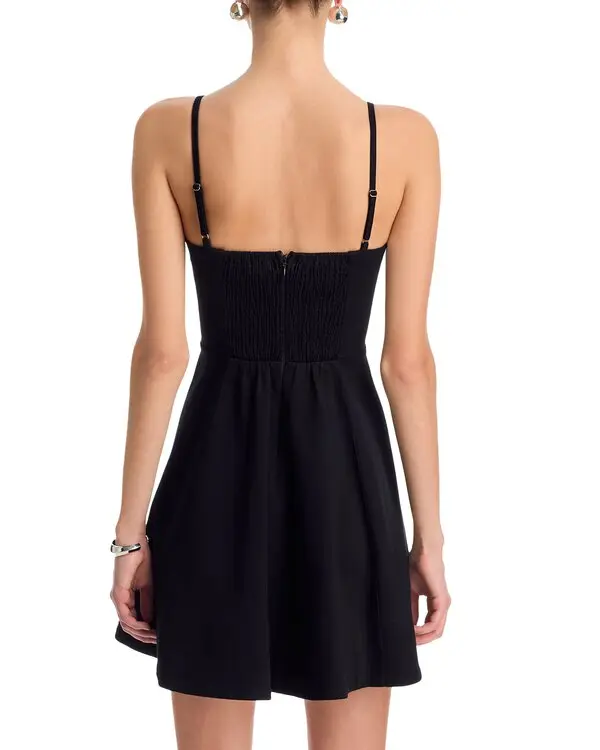Aqua Denim Bustier Mini Dress