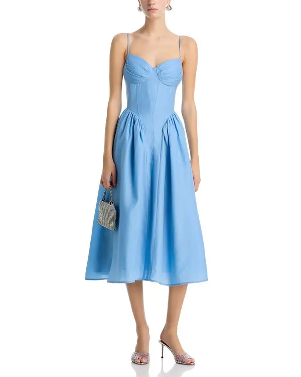 Aqua Strap Midi Dress Exclusive