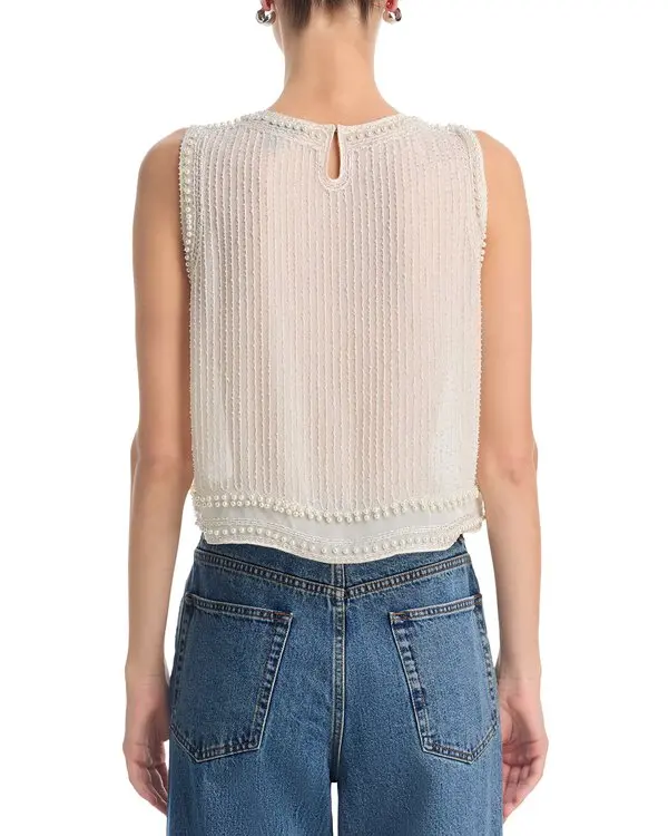 Aqua Beaded Tank Top