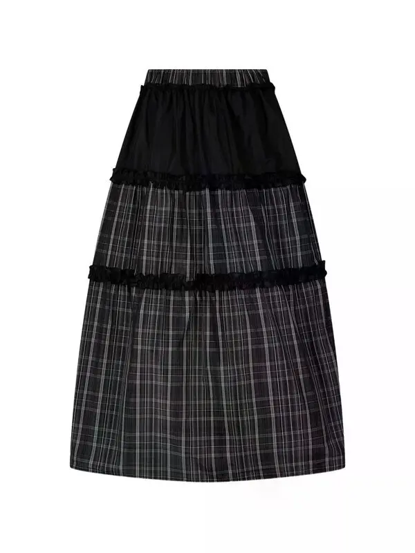 STUDIO TOMBOY Checked-pattern Ruffled Skirt