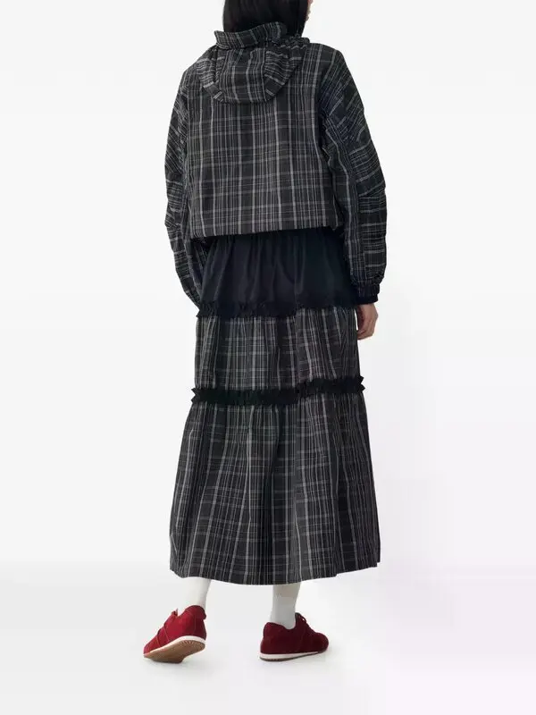 STUDIO TOMBOY Checked-pattern Ruffled Skirt