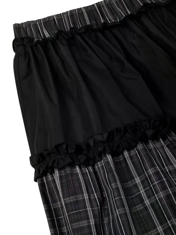 STUDIO TOMBOY Checked-pattern Ruffled Skirt