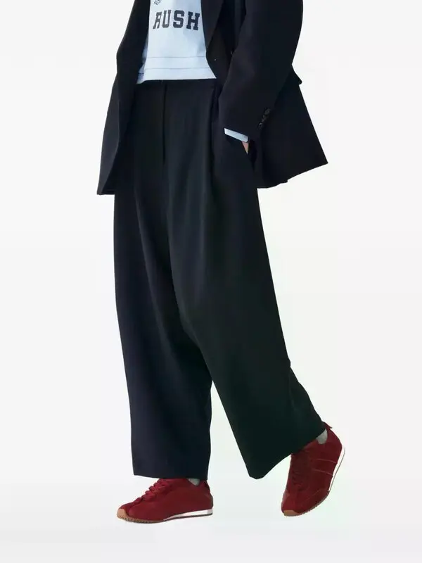 STUDIO TOMBOY Front-pleat Trousers - Blue