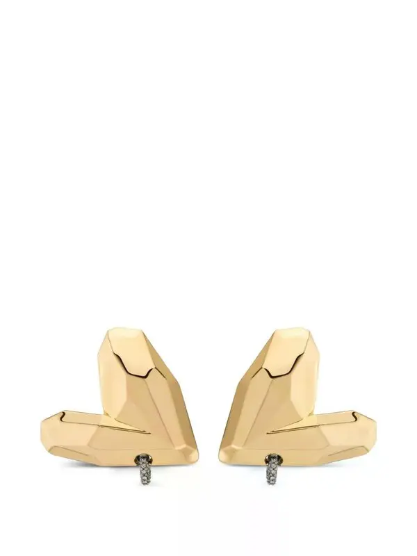 Demarson Con Amor Heart-shape Earrings - Gold