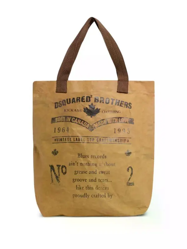 Dsquared2 Text-print Tote Bag - Neutrals