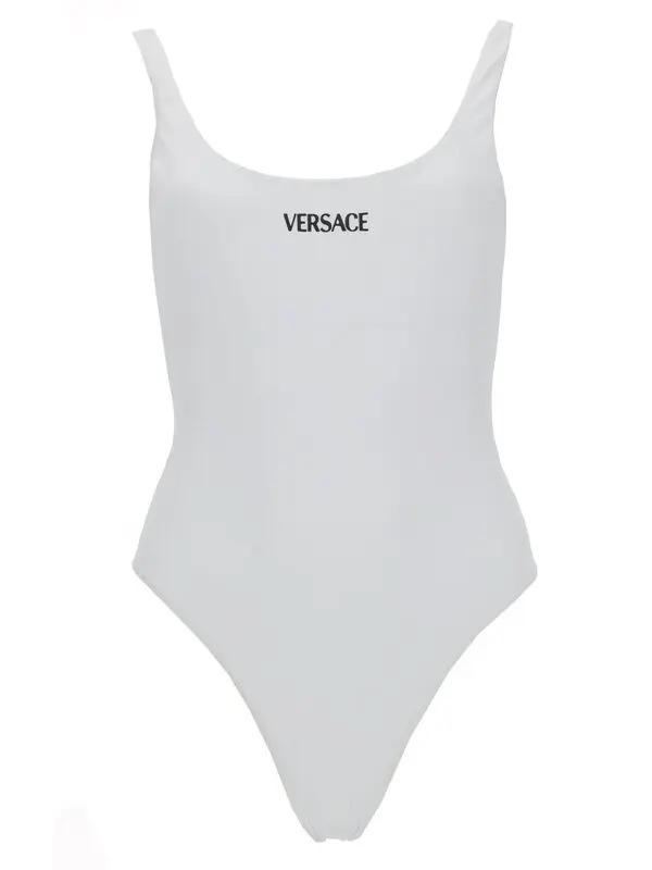Versace One-piece Swimsuit With Logo - White