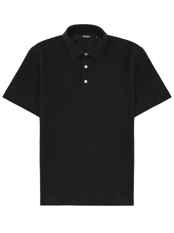 Zegna Regular Fit Polo Shirt - Black