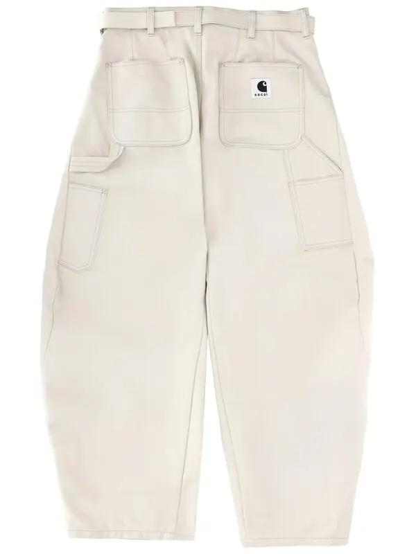 Sacai X Carhartt Wip Duck Pants In Ivory | Editorialist