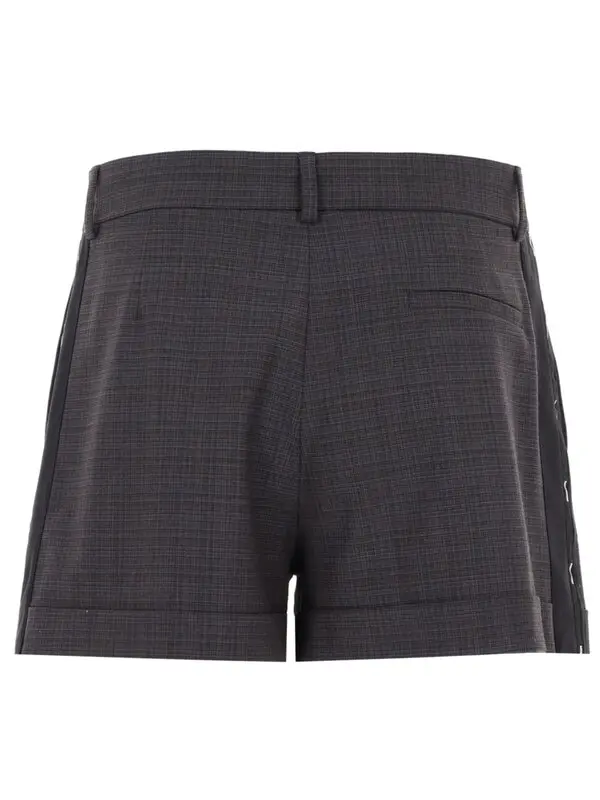Moschino Shorts With Logo Ribbon - Grey