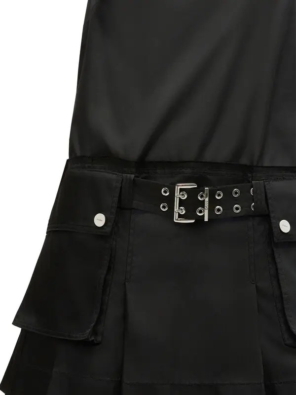 GANNI Belted Mini Dress - Black