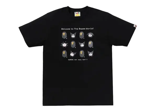 A BATHING APE X Sanrio Characters Kuromi Tee Shirt - Black