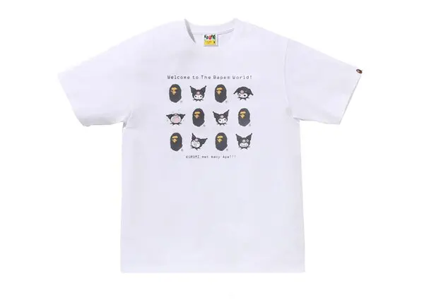 A BATHING APE X Sanrio Kuromi Tee - White
