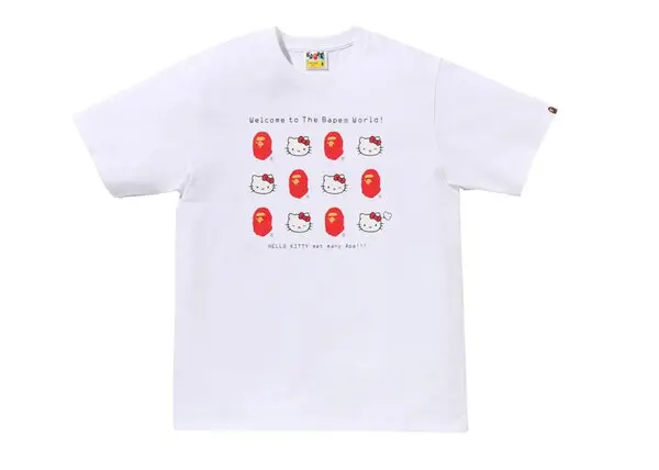 A BATHING APE X Sanrio Hello Kitty Tee - White