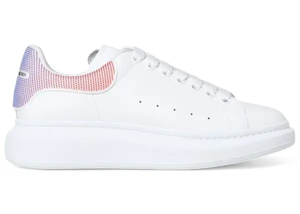 Alexander McQueen Oversized Lace-up Sneakers - White/red/blue