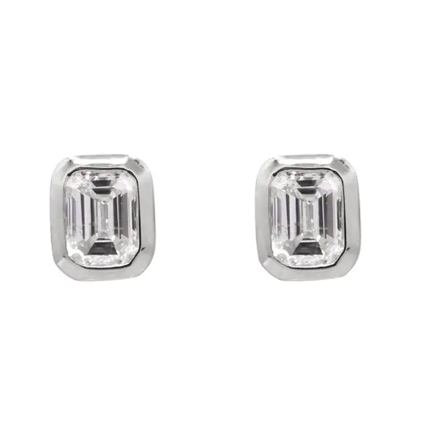MYGEMMA 18k White Gold Diamond Earrings - White_gold