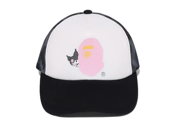 A BATHING APE X Sanrio Kuromi Ape Head Mesh Cap - Black