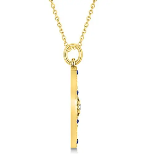 ALLUREZ Diamond Accented Compass Pendant Necklace - Gold