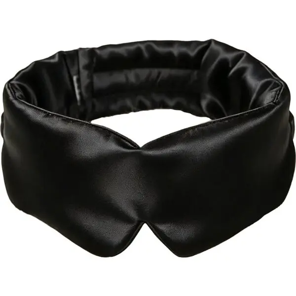 SILKSILKY Elegant One Piece Silk Sleep Eye Mask - Black