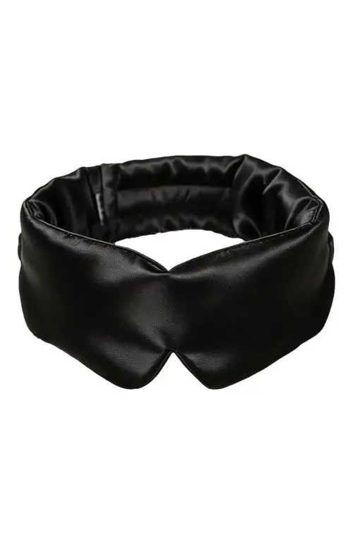 SILKSILKY Elegant One Piece Silk Sleep Eye Mask - Black