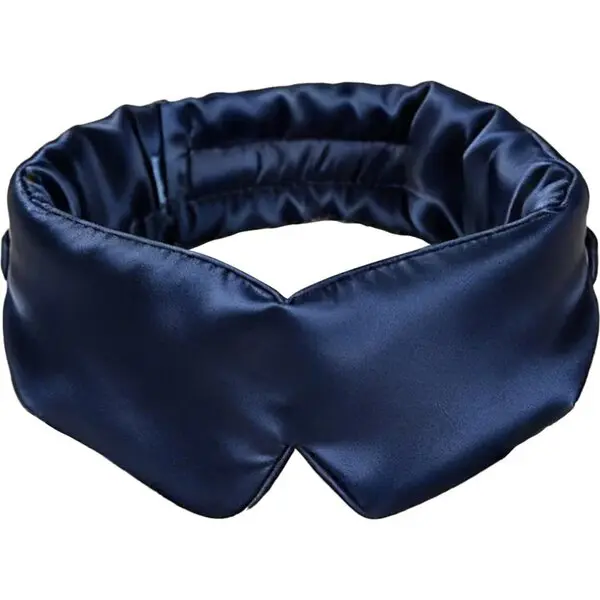 SILKSILKY Elegant One Piece Silk Sleep Eye Mask - Darkblue