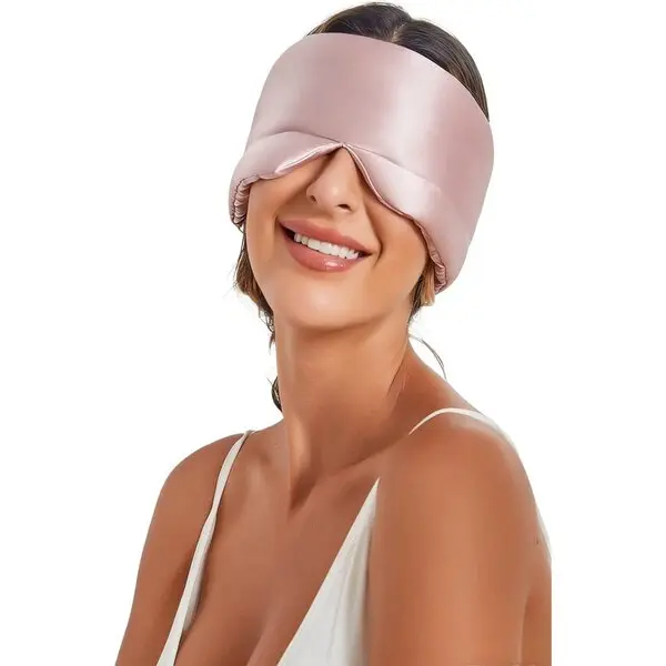 SILKSILKY Elegant One Piece Silk Sleep Eye Mask - Lightpink