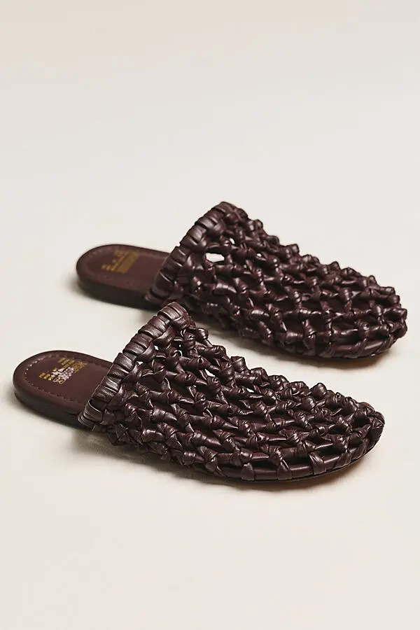BRONX Ann-aya Woven Mule Flats