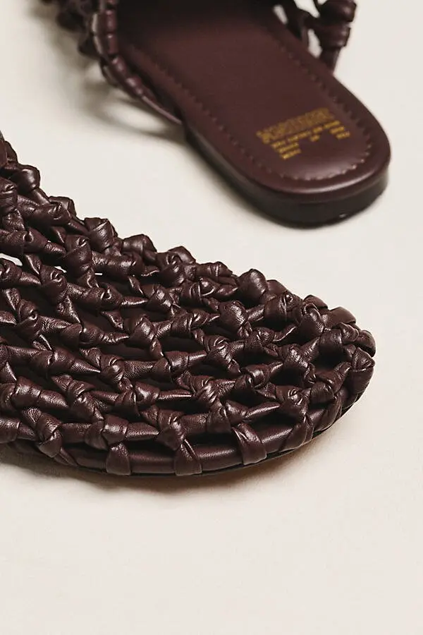 BRONX Ann-aya Woven Mule Flats